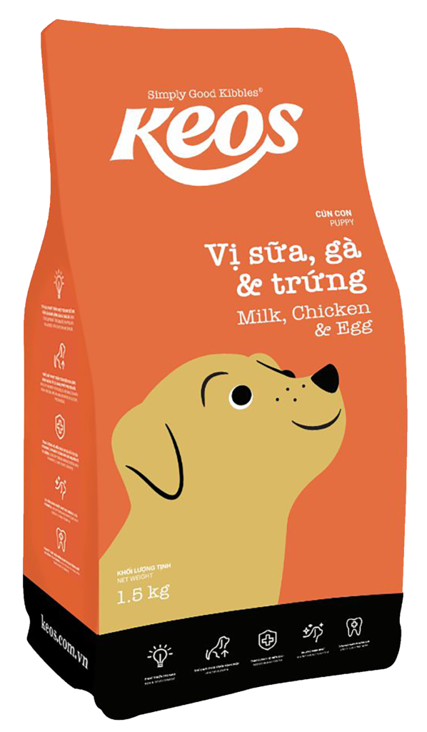 KEOS DOG PUPPY MILK, CHICKEN, & EGG 1.5KG PACK – Agrilife Philippines